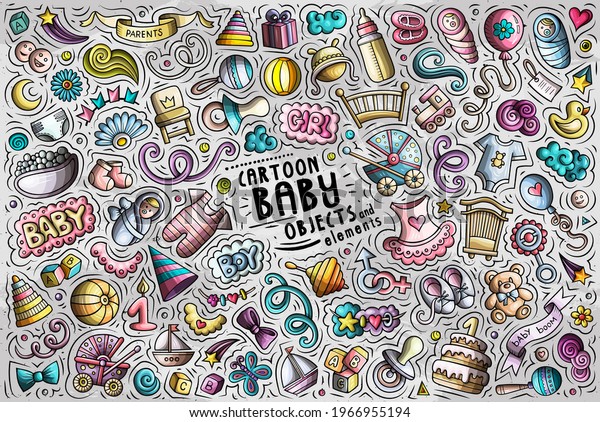Colorful Vector Hand Drawn Doodle Cartoon Stock Vector (Royalty Free ...