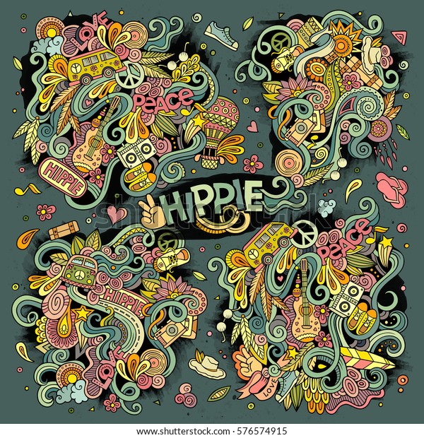 Colorful Vector Hand Drawn Doodle Cartoon Stock Vector (Royalty Free ...