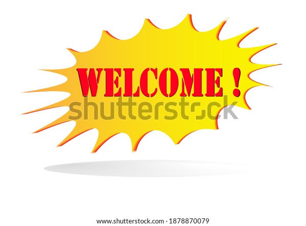 Colorful Vector Illustration Welcome Star Icon Stock Vector (Royalty ...