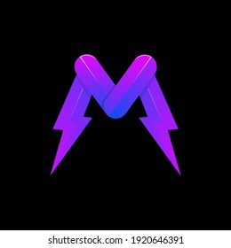 Colorful Vector Letter M Logo Stock Vector (Royalty Free) 1920646391 ...