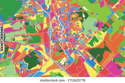 Colorful Vector Map Quebec Canada Art Stock Vector (Royalty Free ...