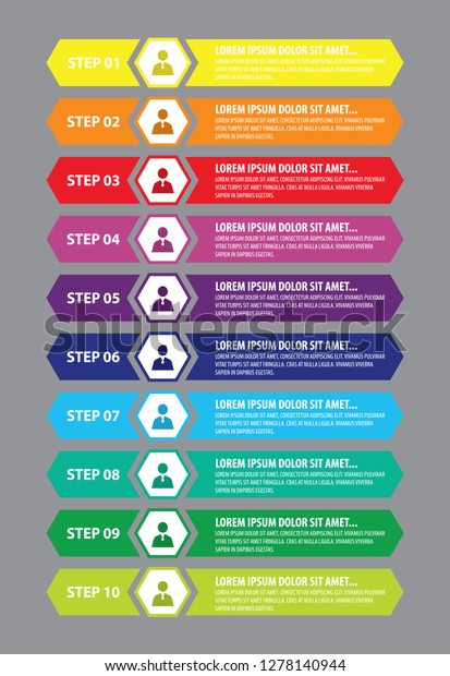 Colorful Vector Numbered Infographic Can Be Stock Vector (Royalty Free ...
