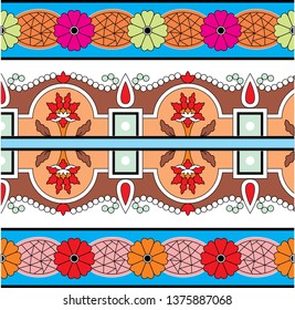 Colorful Vector Outline Border Stock Vector (Royalty Free) 1375887068 ...