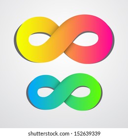 Colorful Vector Paper Infinity Symbol Stock Vector (Royalty Free ...