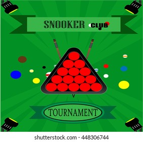 Colorful Vector Poster Template Snooker Tournament Stock Vector ...