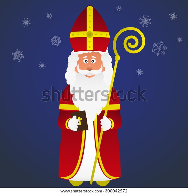 Colorful Vector Saint Nicholas Character Holiday Stock Vector (Royalty ...