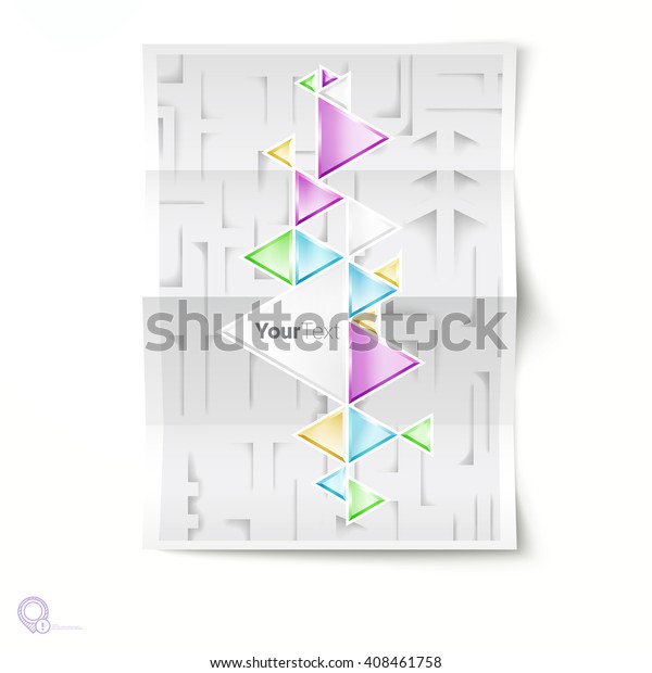 Colorful Vector Triangles On A4 Paper Stock Vector (Royalty Free ...