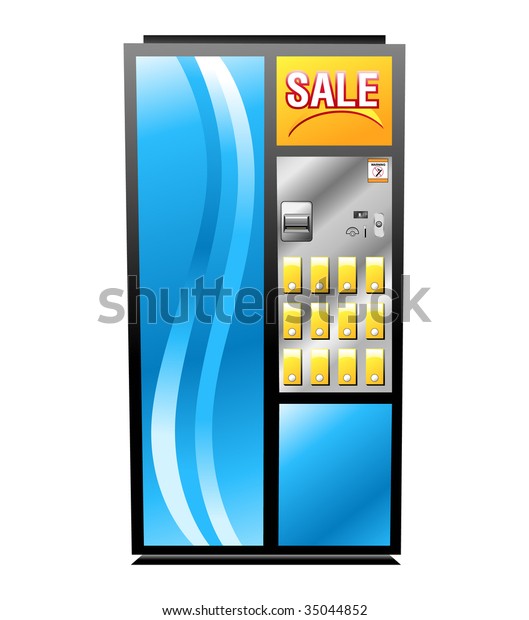 Colorful Vending Machine On White Isolated Stock Vector (Royalty Free ...
