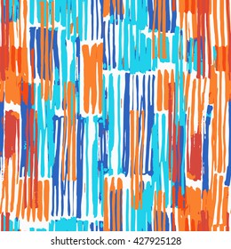 Colorful Vertical Brush Strokes Strips Seamless Stock Vector (Royalty ...