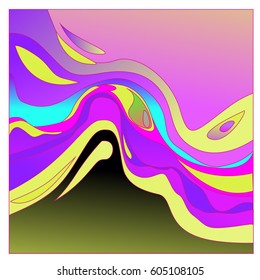 Colorful Vibrant Wave Background Dynamic Effect Stock Vector (Royalty ...