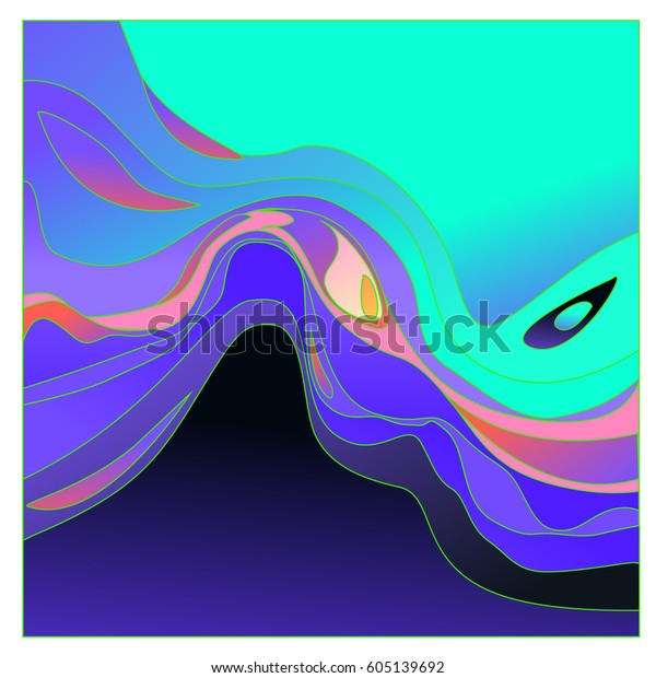 Colorful Vibrant Wave Background Dynamic Effect Stock Vector (Royalty ...