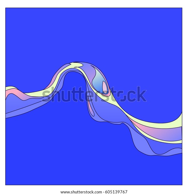 Colorful Vibrant Wave Background Dynamic Effect Stock Vector (Royalty ...