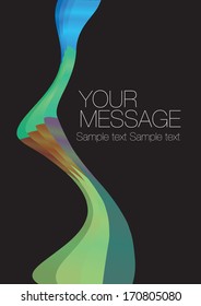 Colorful Wave Layout Design Own Area: vector de stock (libre de ...