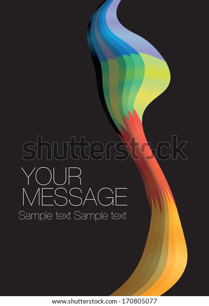 Colorful Wave Layout Design Own Area Stock Vector (Royalty Free ...