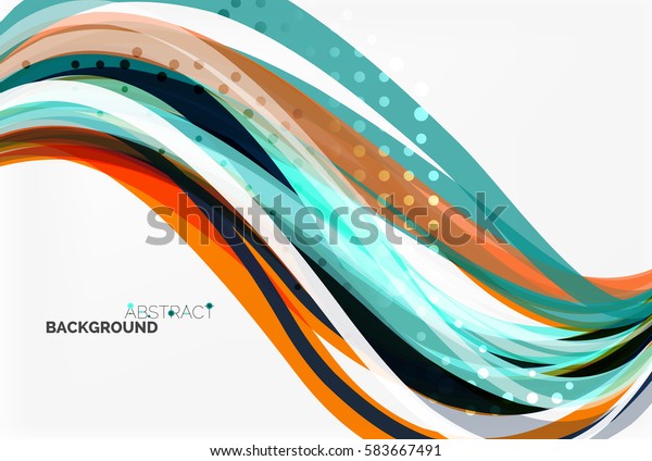 Colorful Wave Stripes Lines Vector Template Stock Vector (Royalty Free ...