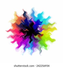 Colorful Wavy Sun Stock Vector (Royalty Free) 242256934 | Shutterstock
