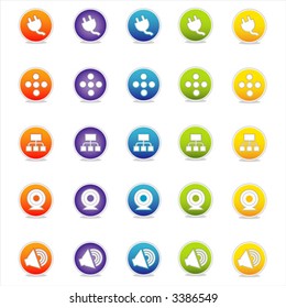 Colorful Web Icons Set 4 Vector Stock Vector (Royalty Free) 3386549 ...