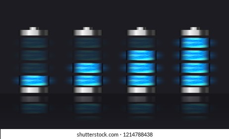 Colorful Web Loading Battery Stock Vector (Royalty Free) 1214788438 ...