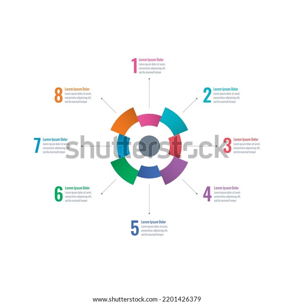 Colorful Wheel Infographic Template Tech Circle Stock Vector (Royalty ...