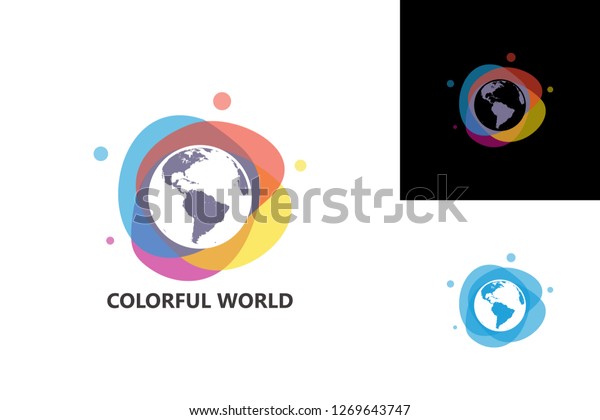 Colorful World Logo Template Design Vector Stock Vector (Royalty Free ...