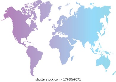 Colorful World Map Vector Modern Stock Vector (Royalty Free) 1796069071 ...