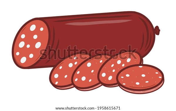 Colorful Wurst Icon Creative Illustration Sketch Stock Vector (Royalty ...