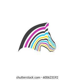 Colorful Zebra Vector Illustration Stock Vector (Royalty Free ...
