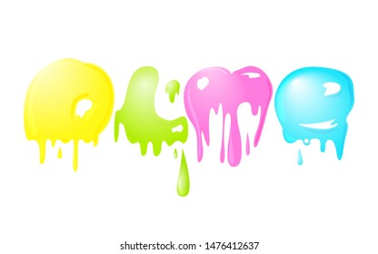 Colorfull Abstract Spots Certain Sticky Mass Stock Vector (Royalty Free ...