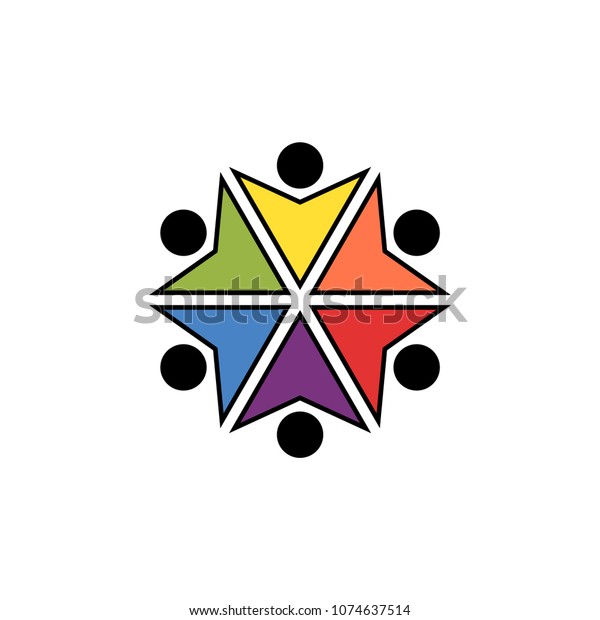Colorfull Organization Logo Stock Vector (Royalty Free) 1074637514 ...