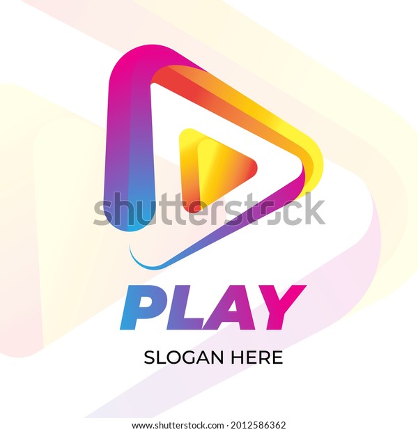 Colorfull Play Button Logo Media Stock Vector (Royalty Free) 2012586362 ...