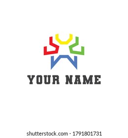 Colorfull Skydiving Logo Vector Illustration Stock Vector (Royalty Free ...