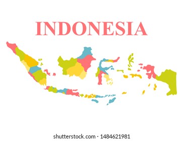 Map Blind Territory Indonesia Consisting Islands Stock Vector (Royalty ...