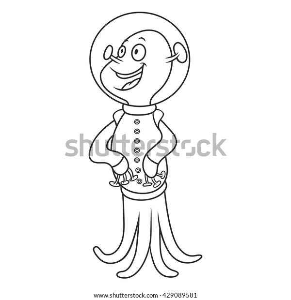 Coloring Book Aliens Doodle Stock Vector (Royalty Free) 429089581 ...