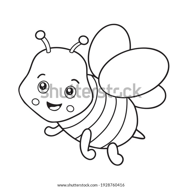 Coloring Book Children Cute Cartoon Outline Stock Vector (Royalty Free ...