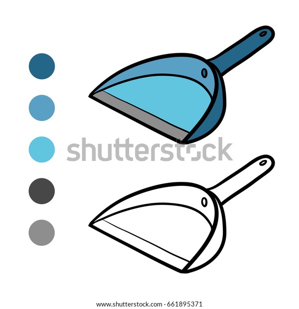 Coloring Book Children Dustpan Stock Vector (Royalty Free) 661895371 ...