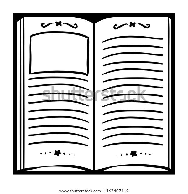 Coloring Book Children Open Book Stock Vector (Royalty Free) 1167407119 ...