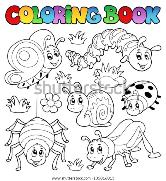 Coloring Book Cute Bugs 1 Vector 库存矢量图（免版税）105016013 | Shutterstock