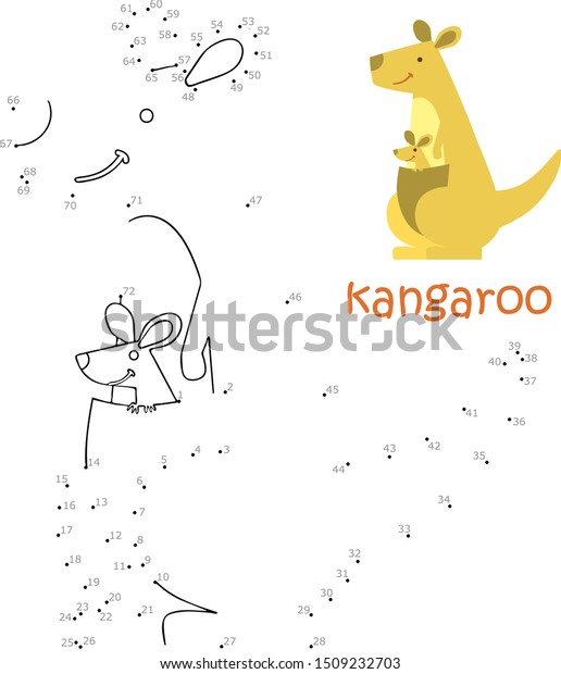 Coloring Book Dot Dot Game Children Stock Vector (Royalty Free ...
