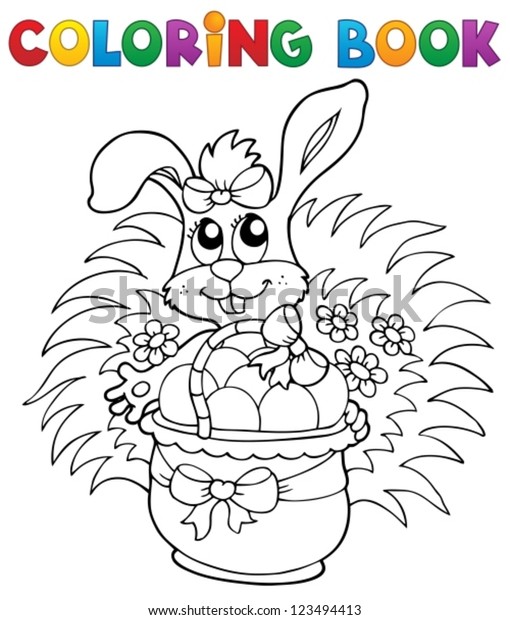 Coloring Book Easter Theme 9 Vector: เวกเตอร์สต็อก (ปลอดค่าลิขสิทธิ์ ...