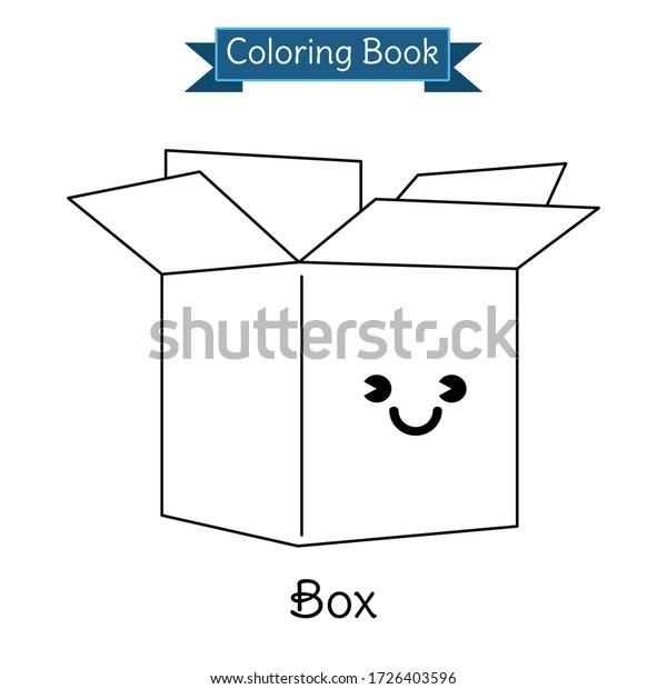 Coloring Book Kid Chibi Box Stock Vector (Royalty Free) 1726403596 ...
