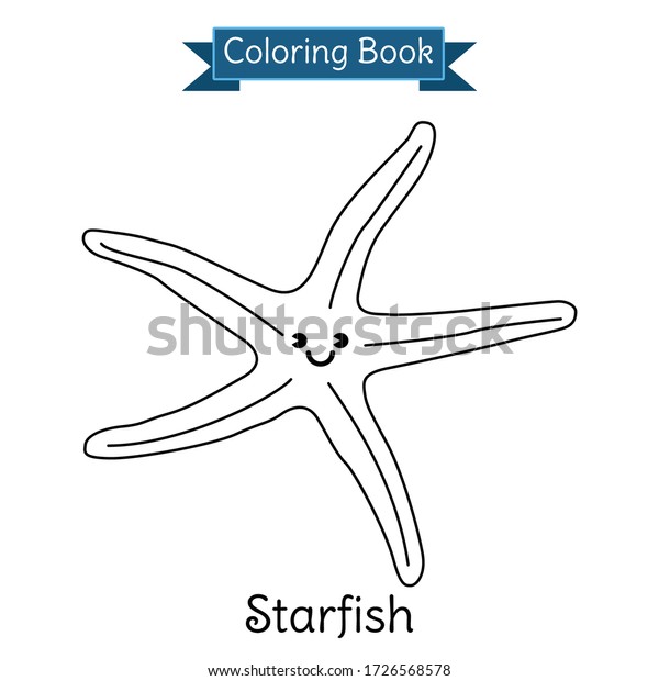 Coloring Book Kid Chibi Starfish Stock Vector (Royalty Free) 1726568578 ...