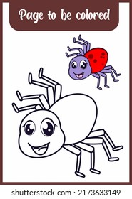 Coloring Book Kids Spider Stock Vector (Royalty Free) 2173633149 ...