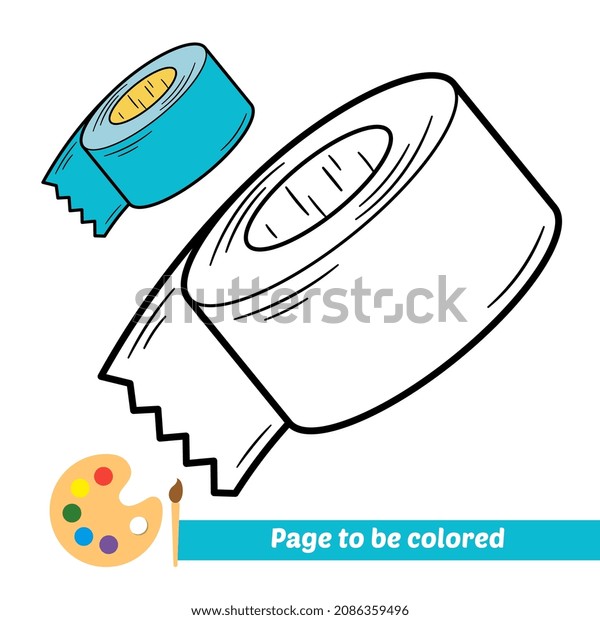 Coloring Book Kids Tape Vector Stock Vector (Royalty Free) 2086359496 ...