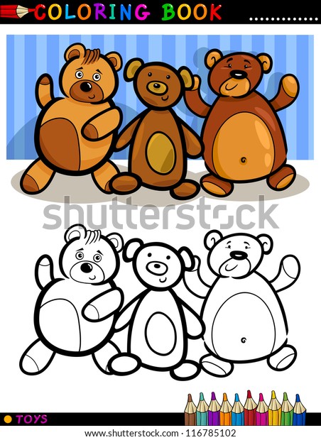 Coloring Book Page Cartoon Illustration Cute Stock Vector (Royalty Free ...