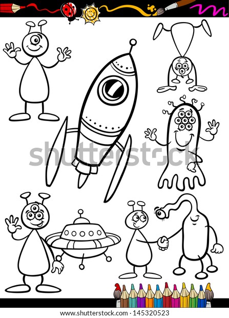 Coloring Book Page Cartoon Vector Illustration Stock Vector (Royalty ...