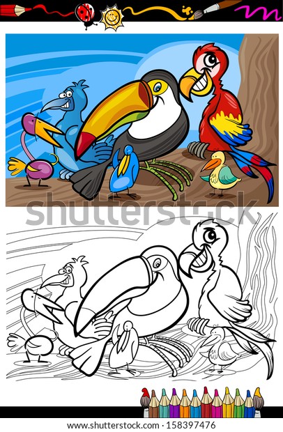 Coloring Book Page Cartoon Vector Illustrations Stock Vector (Royalty ...