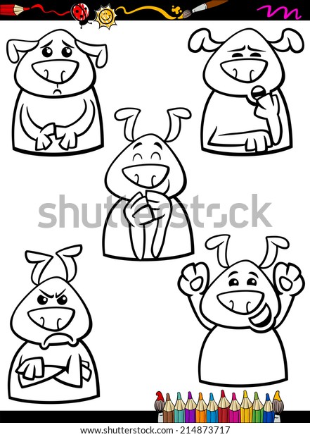 Coloring Book Page Cartoon Vector Illustration Stock Vector (Royalty ...
