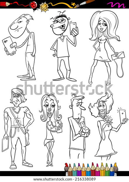Coloring Book Page Cartoon Vector Illustration Stock Vector (Royalty ...