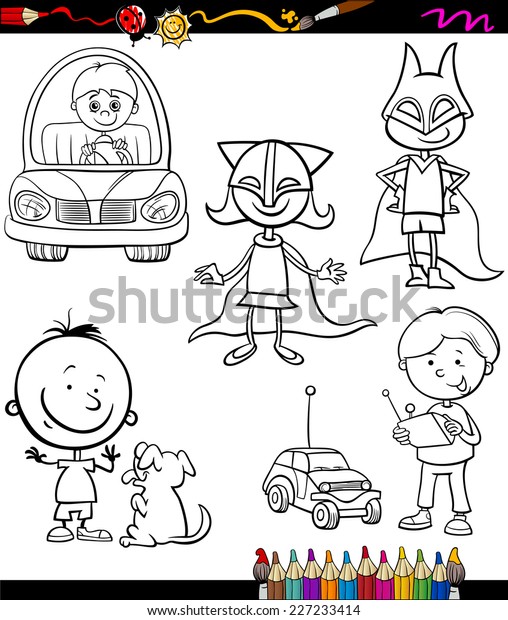Coloring Book Page Cartoon Vector Illustration Stock Vector (Royalty ...