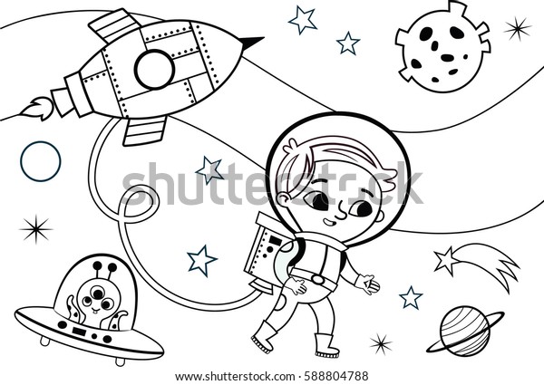 Stock Vektor „coloring Book Page Cartoon Vector Illustration“ Bez
